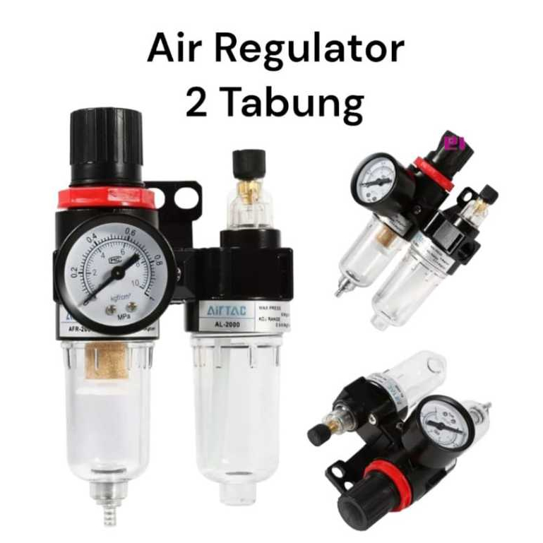 Jual Air Filter Regulator Pneumatic AFC - 2000 Drat 1/4 inch | Shopee ...