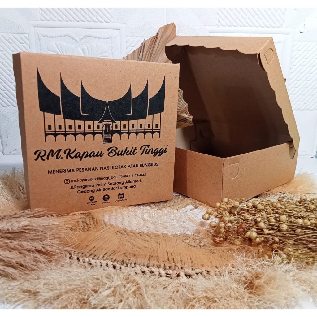 Jual KOTAK NASI SABLON R8COKLAT 500PCS & R10K COKLAT 500PCS | Shopee ...
