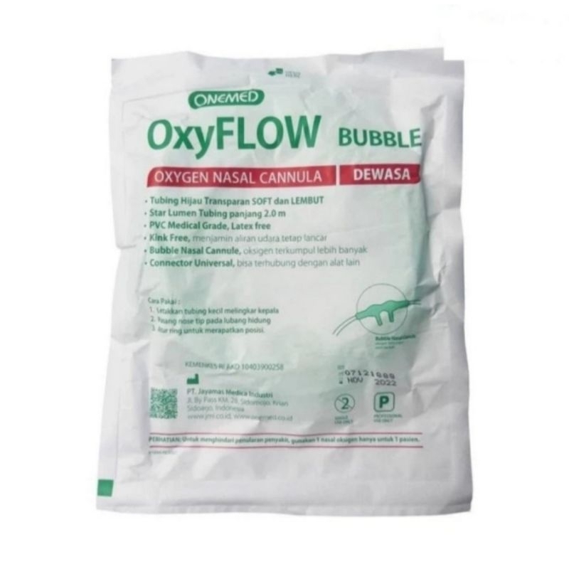 Jual Selang Nasal Cannula Oksigen Dewasa Onemed / Oxyflow Bubble Dewasa ...