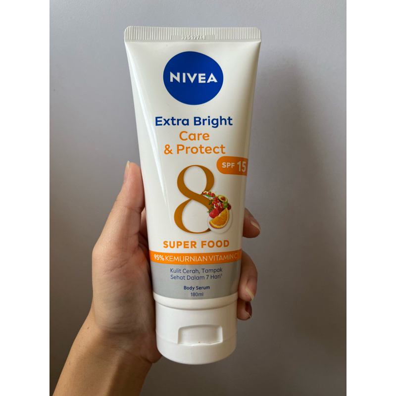 Jual Nivea Extra Bright Care&Protect 8 Super Food SPF 15 180ml | Shopee Indonesia