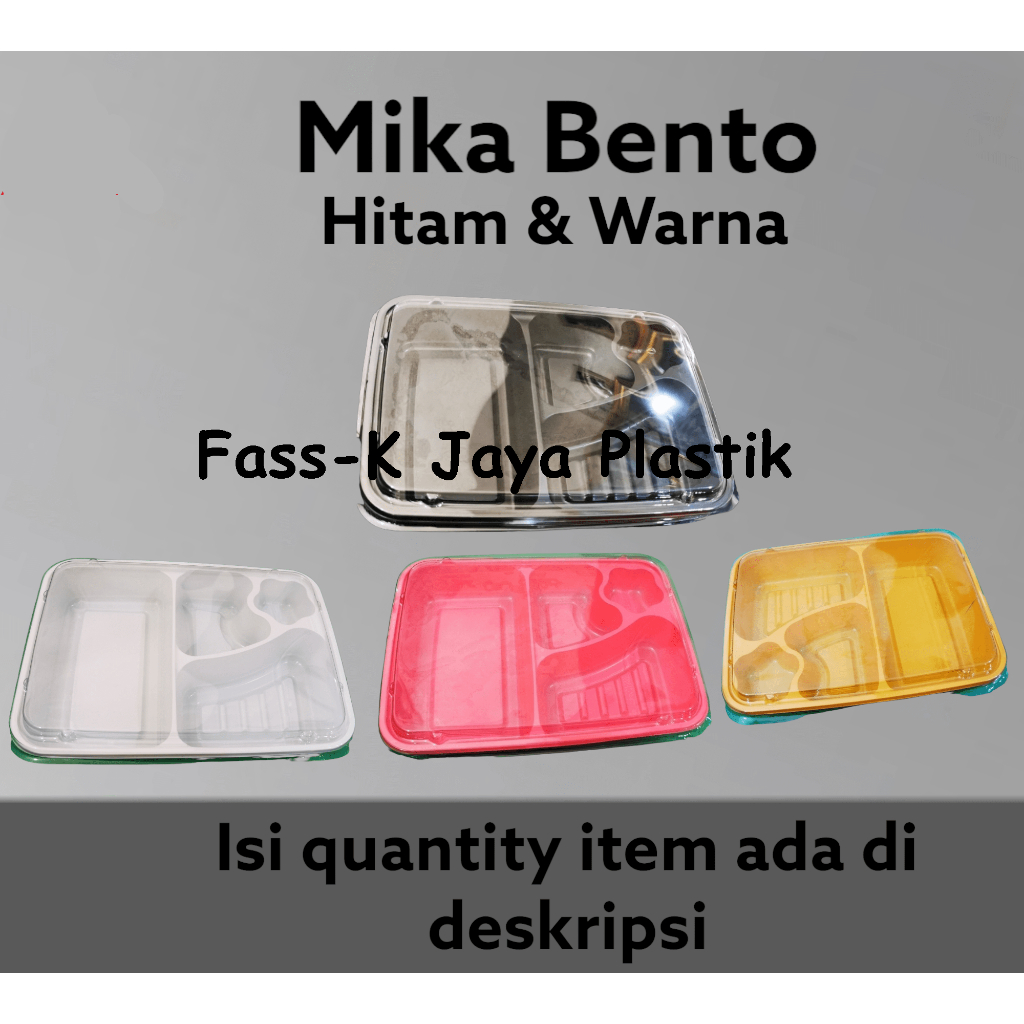 Jual Mika Bento Bintang sekat 4 + tutup / box bento / kotak bento ...