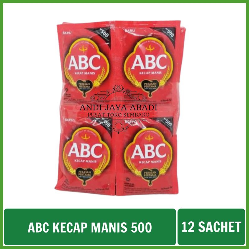 Jual Kecap Manis ABC Sachet 500 (1 Renceng / 12 Pcs) | Shopee Indonesia