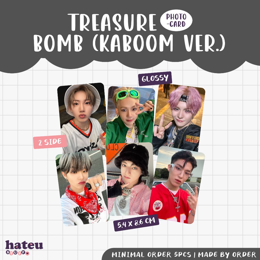 Jual TREASURE Unofficial Photocard B.O.M.B Selca (kaboom ver.) BOOM ...