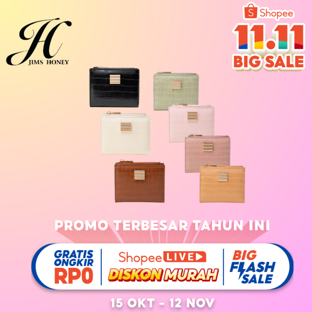 Jual Momo Wallet Dompet Mini Wanita lipat croco Jims Honey elegan ...