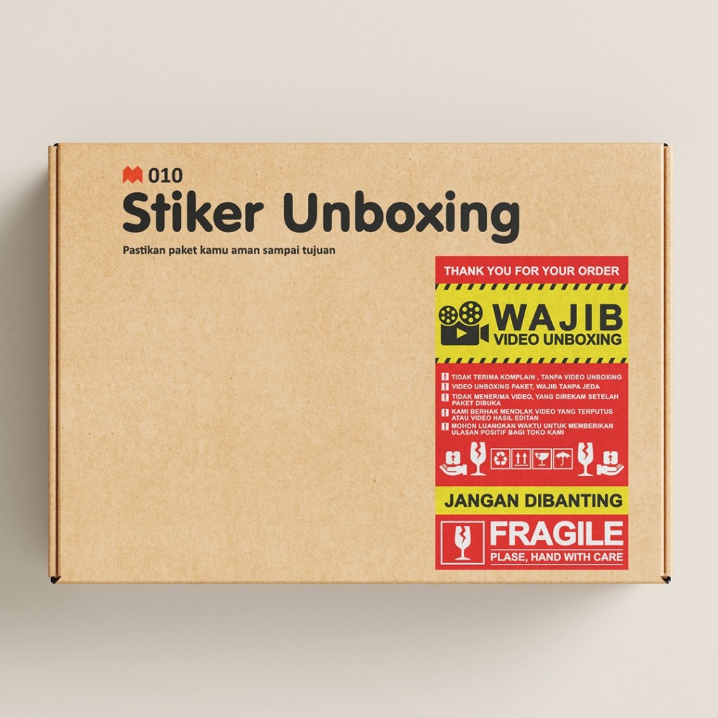 Jual Sticker Peringatan Unboxing / Stiker Unboxing / Label Video ...