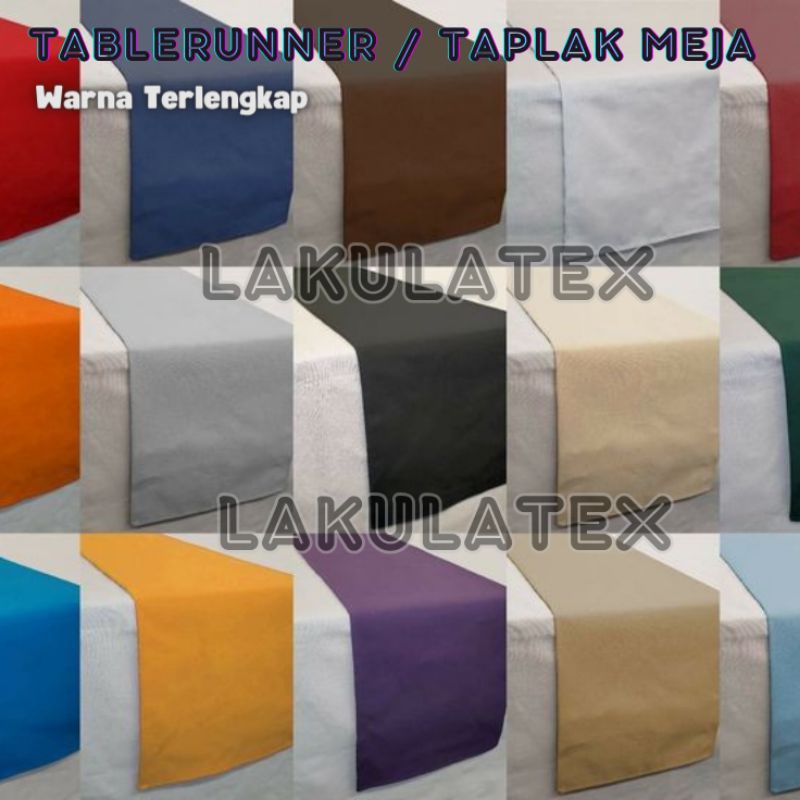 Jual Taplak Meja Table Runner Bahan Suede Polos Bisa Pilih Warna Custom ...