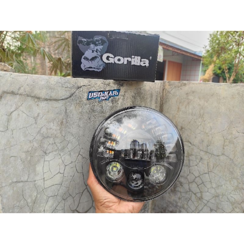 Jual lampu daymaker 7 inch import gorilla pnp batok lampu tiger megapro ...