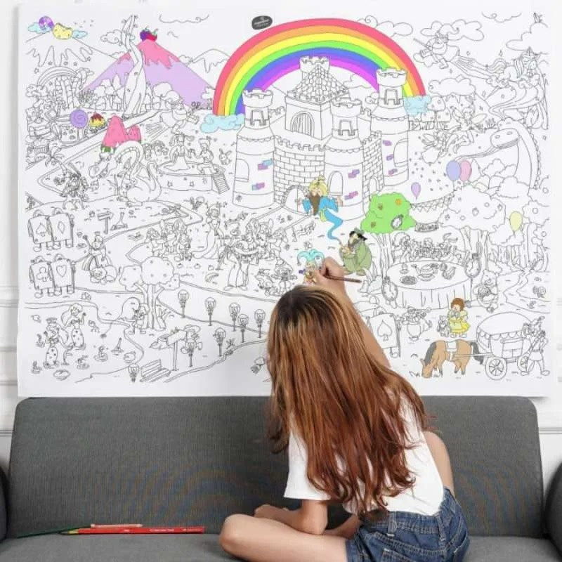 Jual Poster Mewarnai Anak- Giant Coloring Sheet Isi 3 (Poster Mewarnai ...