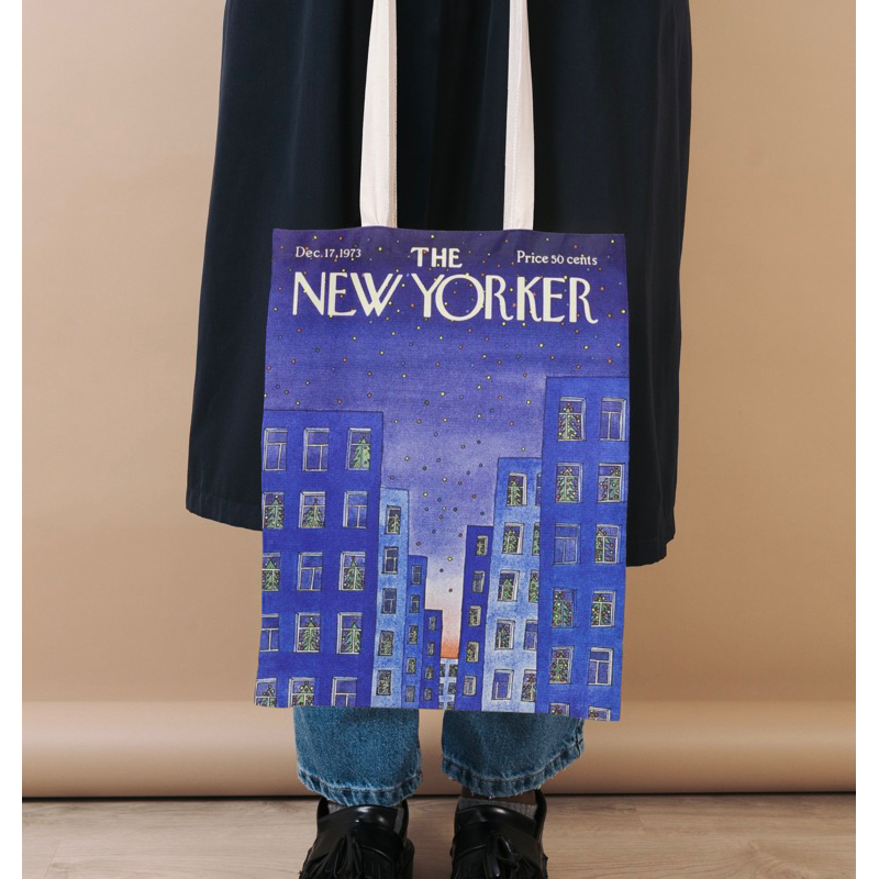 Jual [SB] The New Yorker Tote Bag Magazine Katun Kanvas | Shopee Indonesia