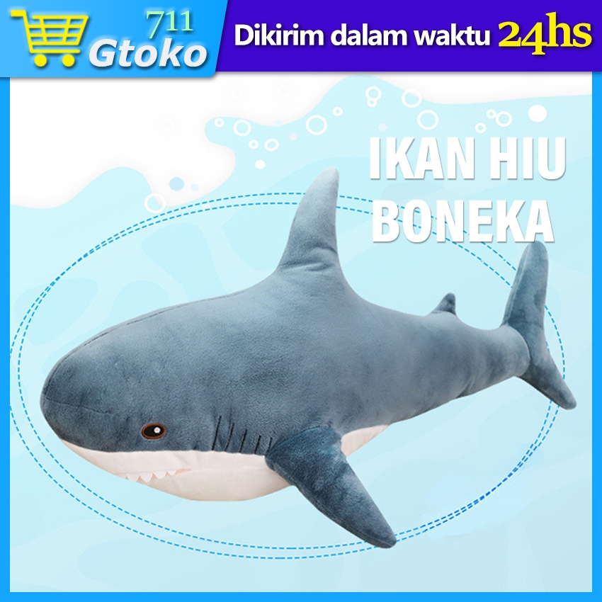 Jual Ikan Hiu Boneka Lucu Besar Jumbo Shark Plsuh Doll 30cm / 60cm ...
