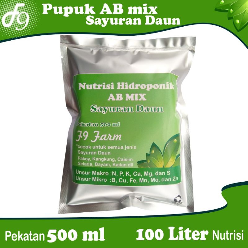 Jual AB Mix 500 ml serbuk Pupuk Nutrisi Hidroponik Sayuran Daun 250 gram | Shopee Indonesia