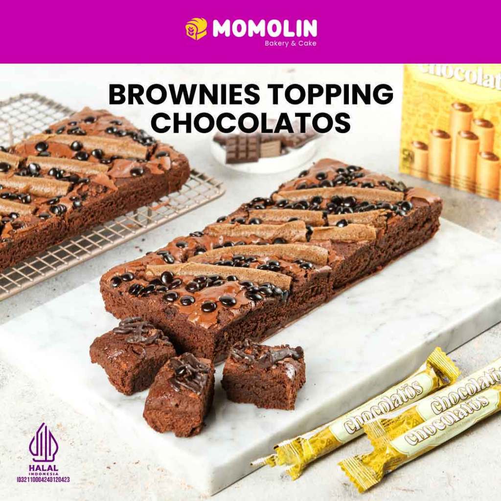 Jual Momolin Bakery Brownies Topping Chocolatos | Brownies Panggang ...