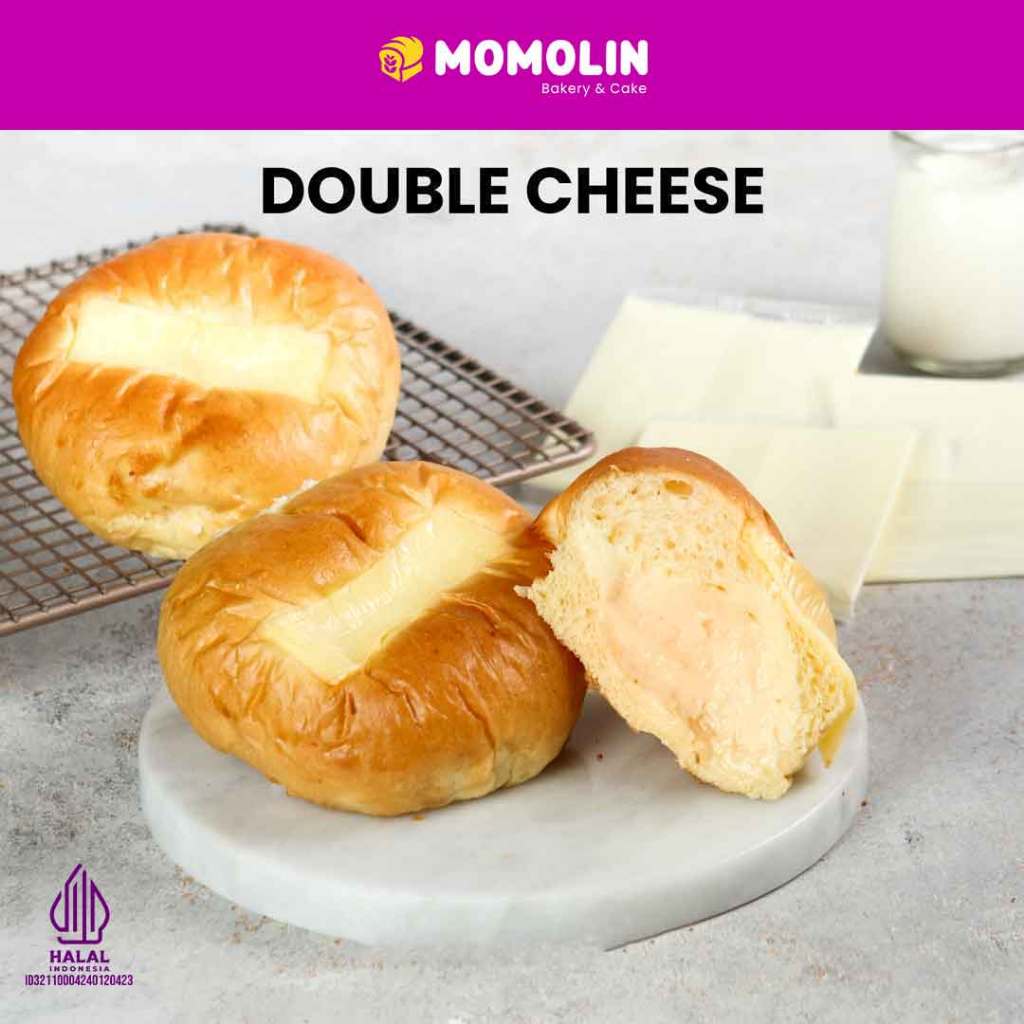 Jual Momolin Bakery Roti Double Cheese PREMIUM Momolin Bakery | Roti ...
