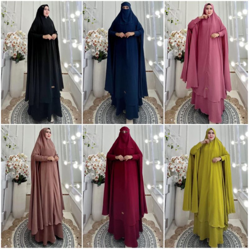 Jual BISA COD (GAMIS SET FREE CADAR ASIMNI SYARI BY AJE ZAS COLLECTION ...