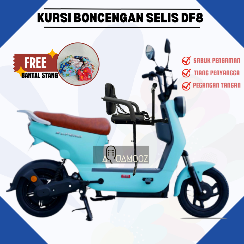 Jual Boncengan Anak Sepeda Listrik Model jok/DF8 Kursi Boncengan Anak ...
