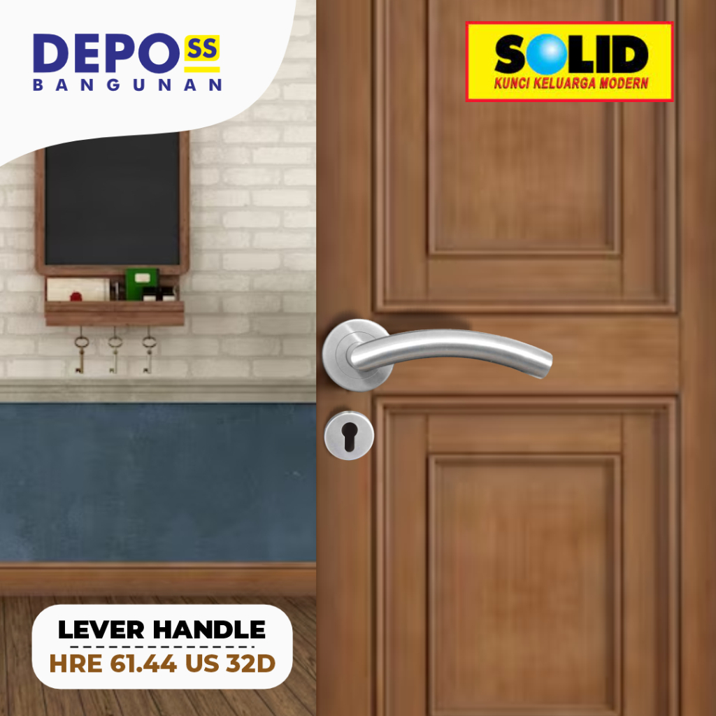 Jual Handle Pintu Set Lever Handle Solid Tipe Hre 61.44 US 32D | Shopee ...