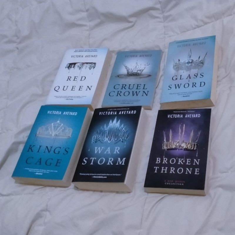 Jual Paket 6 Buku Victoria Aveyard Red Queen Series, Cruel Crown, Glass ...