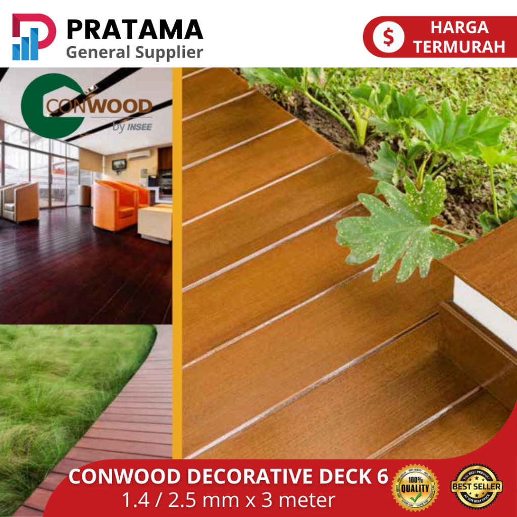 Jual CONWOOD DECORATIVE Pengganti Lantai Kayu Conwood Deck 6" 15 x 305 ...