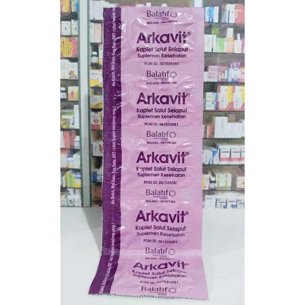 Jual Arkavit UNGU 1 STRIP ISI 10 KAPLET - Suplemen Vitamin B Complex ...