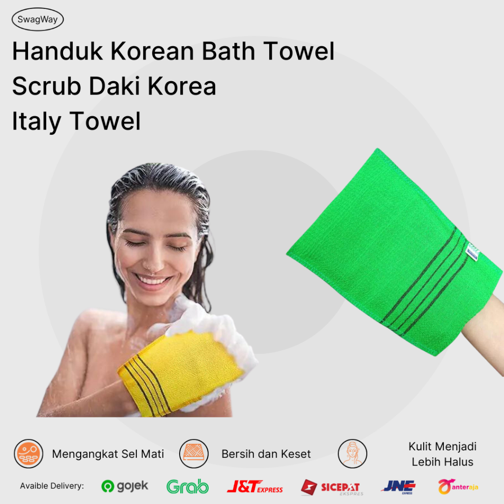 Jual Handuk Scrub Korea gosok daki Italy Towel Spa Korean Penggosok ...