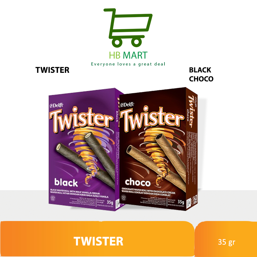 Jual DELFI TWISTER WAFER ROLL BLACK RASA SUSU VANILLA 35GR | Shopee ...