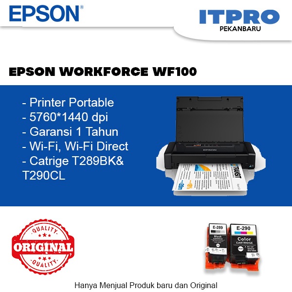 Jual EPSON WORKFORCE WF-100 PRINTER PORTABLE Wi-Fi | Shopee Indonesia