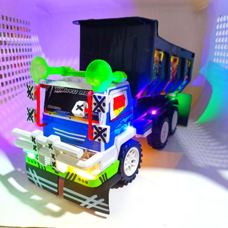 Jual Miniatur truk oleng pasir modif mobilan truk oleng super keren ...