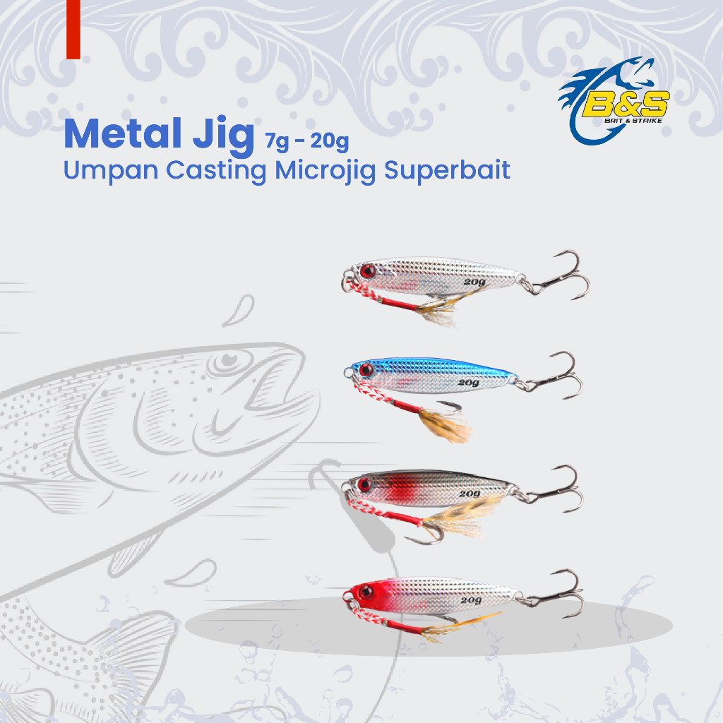 Jual Umpan Pancing metal jig 7g/10g/15g/20g umpan casting microjig superbait MJ012 | Shopee ...
