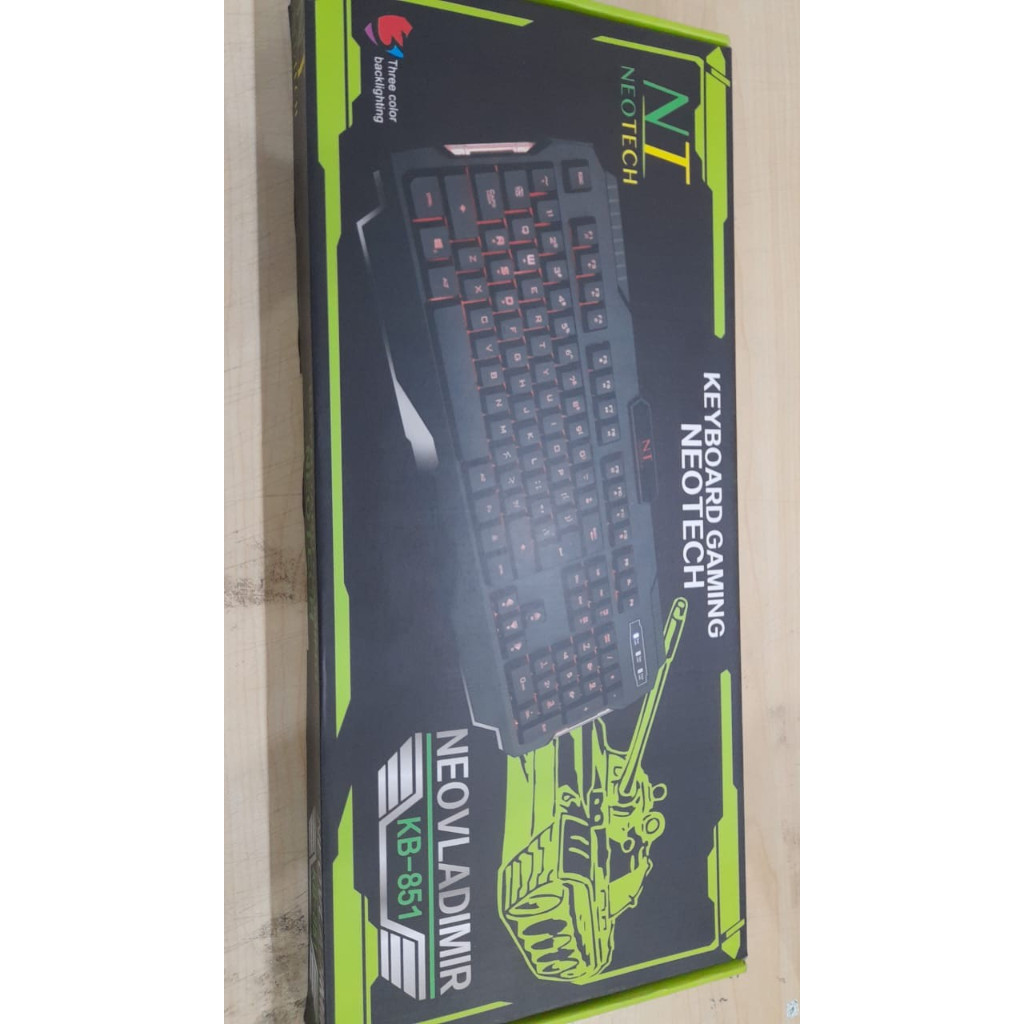 Jual RGB keyboard gaming neotech neovladimir kb851 three color backlighting neo vladimir KB 851 ...