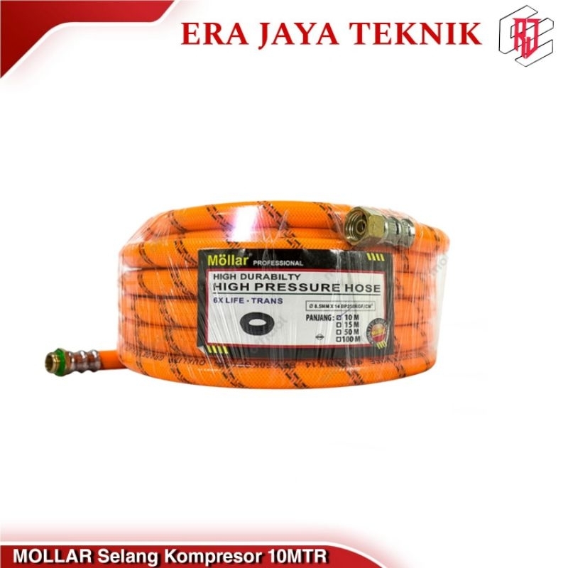 Jual Selang angin kompresor MOLLAR 10 meter steam pressure hose 10M ...