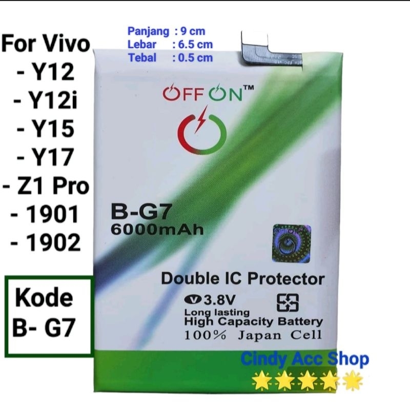 Jual Baterai Double Power Vivo Y12 / Y12i / Y15 / Y17 / Z1 PRO / BG7 1901 1902 V1901 V1901A ...