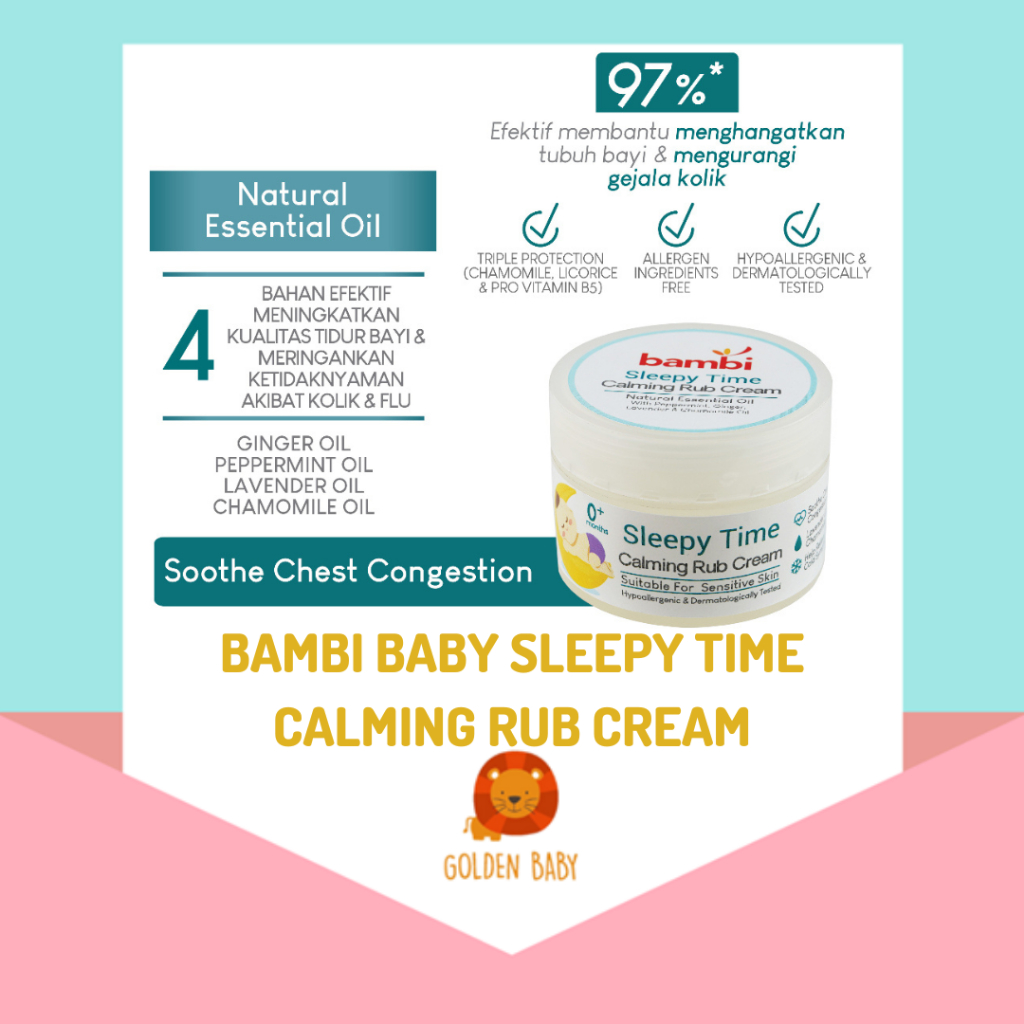 Jual Bambi Baby Sleepy Time Calming Rub Cream 40gr | Shopee Indonesia