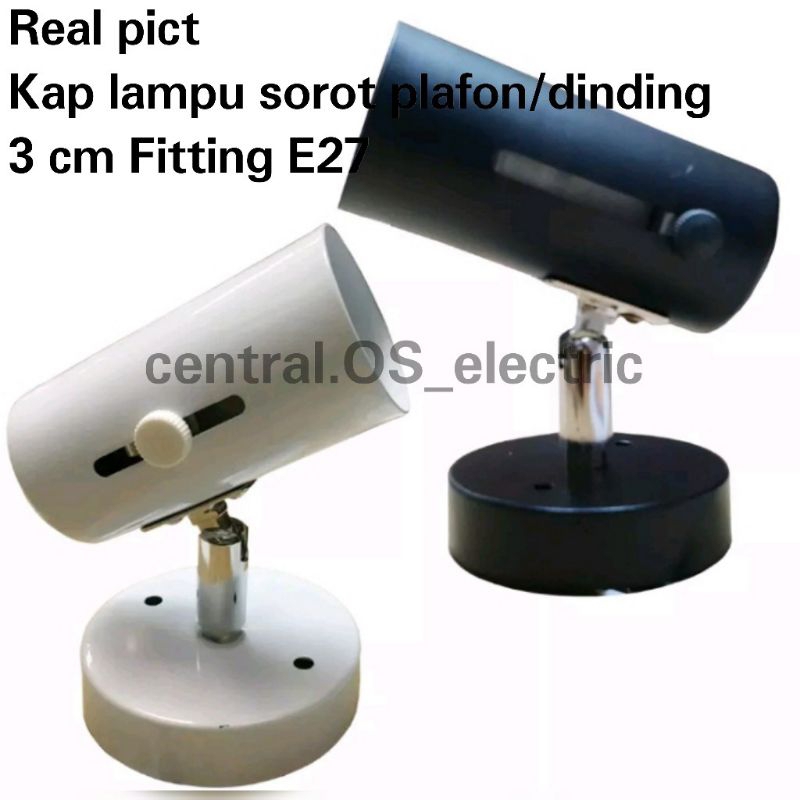 Jual KAP LAMPU SOROT FITTING E27 3 CM PLAFON / KAP SPOTLIGHT E27 3 CM | Shopee Indonesia
