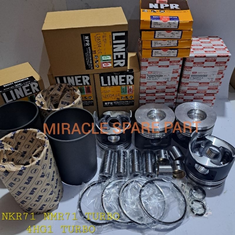 Jual Liner Kit Liner Set Boring Set Isuzu ELF NMR71 NKR71 4HG1 Turbo ...