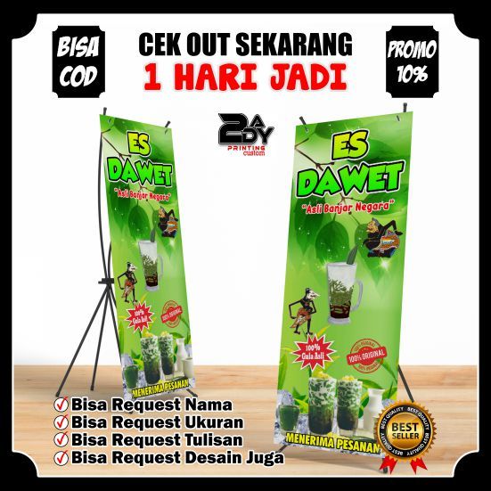 Jual Spanduk Banner Es Cendol Dawet, Es Cendol Spanduk Ukuran 60 x 160 ...
