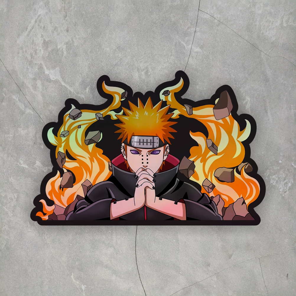 Jual Sticker Anime Hologram Nagato Paint Ukuran 8,5 cm sticker Laptop ...