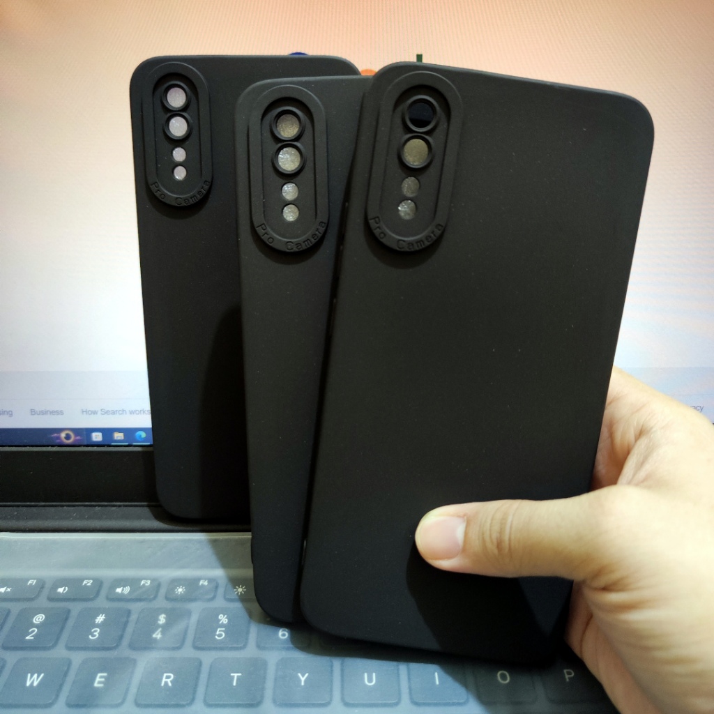 Jual Black matte softcase VIvo S1, Vivo S1 Pro silikon hitam solid | Shopee Indonesia