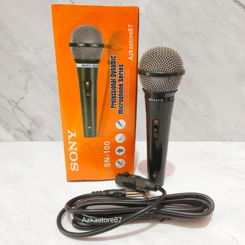 Jual microphone sony sn-100 mic kabel panjang mic karaoke | Shopee ...