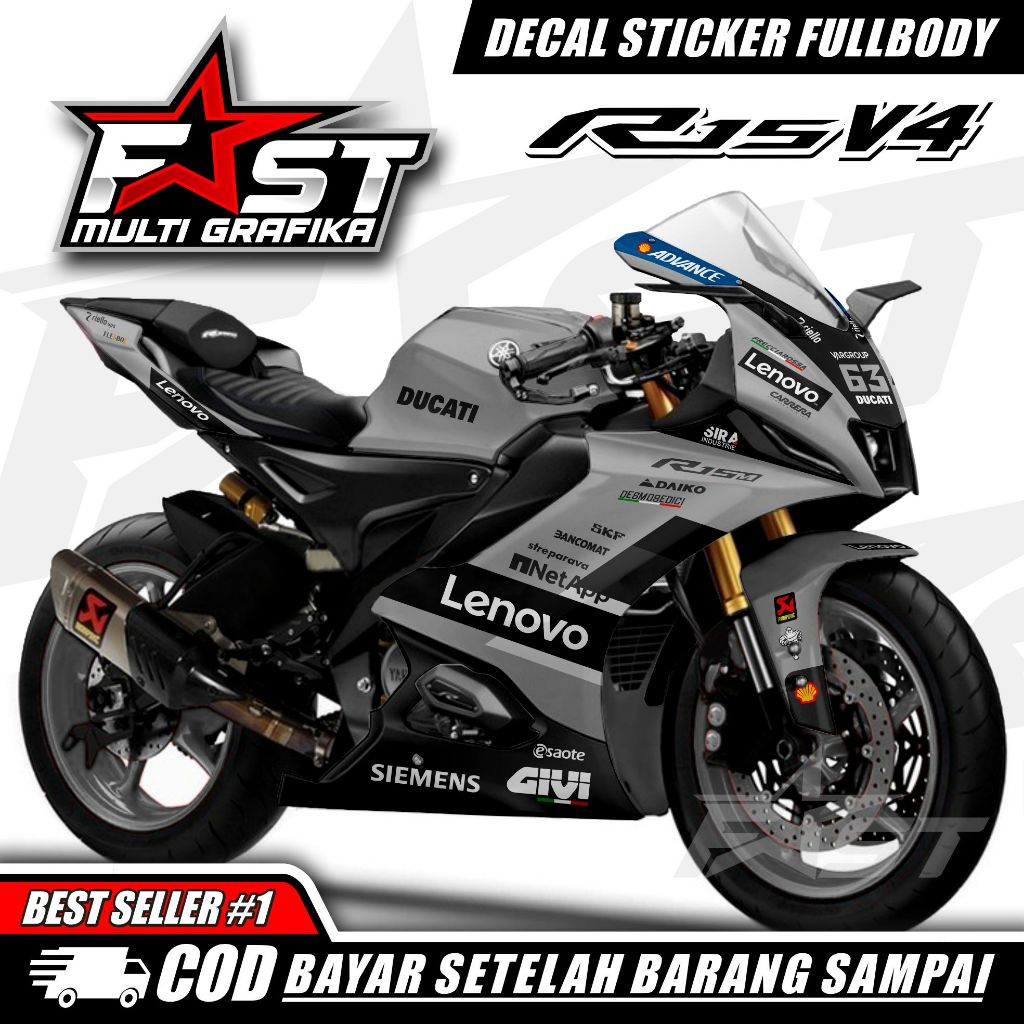 Jual Decal Stiker Keren R15 V4 Full Body Sticker Striping Variasi ...