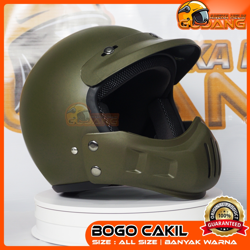 Jual HELM BOGO CAKIL MODULAR (HALF FACE / FULL FACE) - HELM RETRO - SNI ...