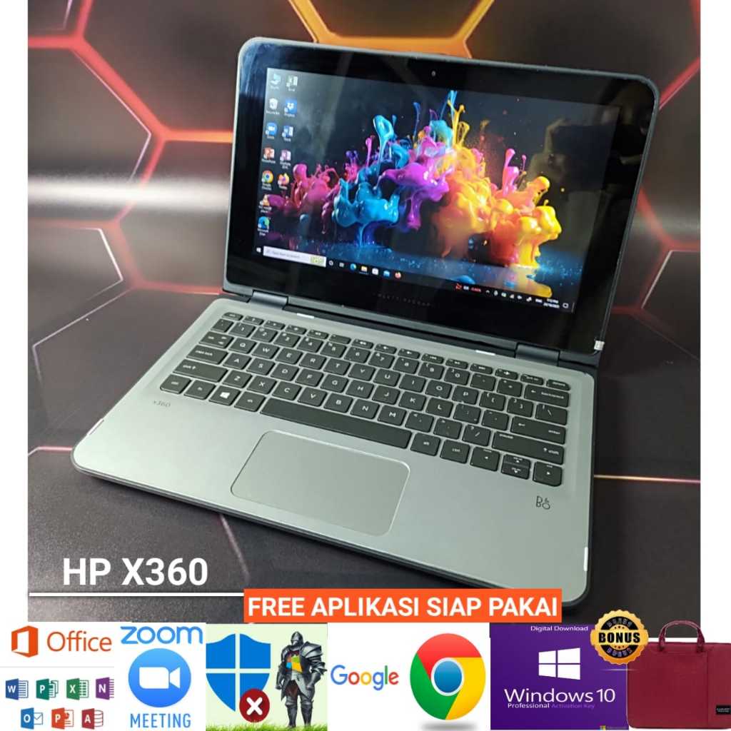 Jual Laptop HP X360 310 G2 intel N3700 Ram 4GB SSD 128GB Touchcreen Flip 360° - windows 10 pro ...