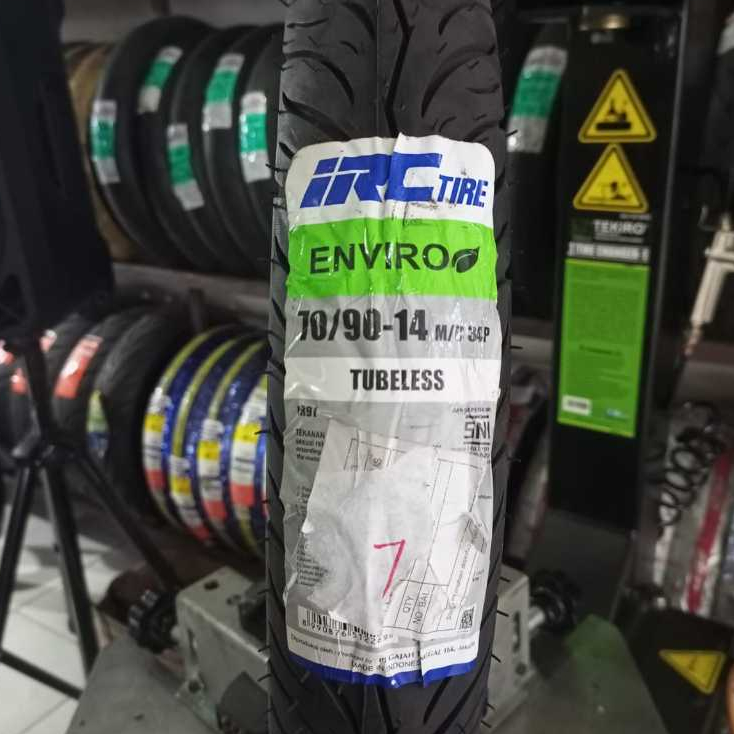 Jual BAN IRC TYPE ENVIRO UKURAN 70/90-14 TUBELESS | Shopee Indonesia