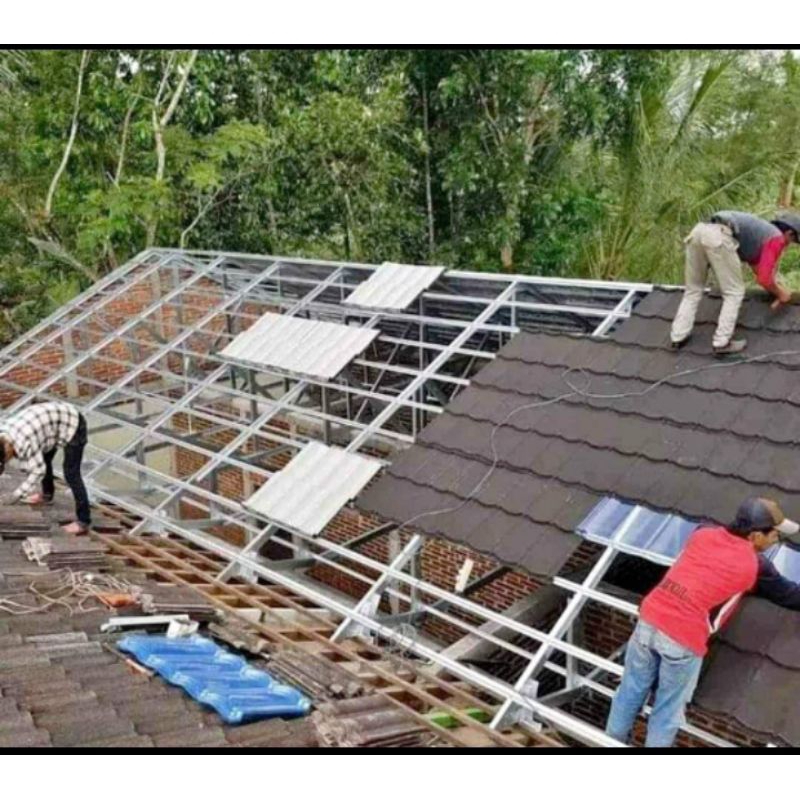 Jual Bongkar pasang/ renovasi atap rumah lama ganti rangka atap baja ...