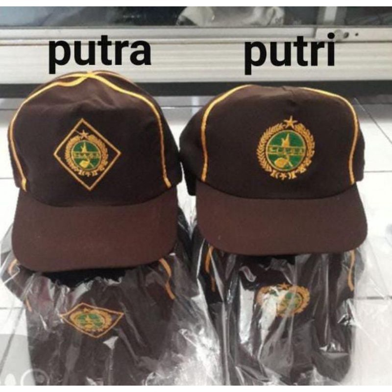 Jual topi siaga promo 1 kodi 20 pcs topi siaga pramuka karet | Shopee ...