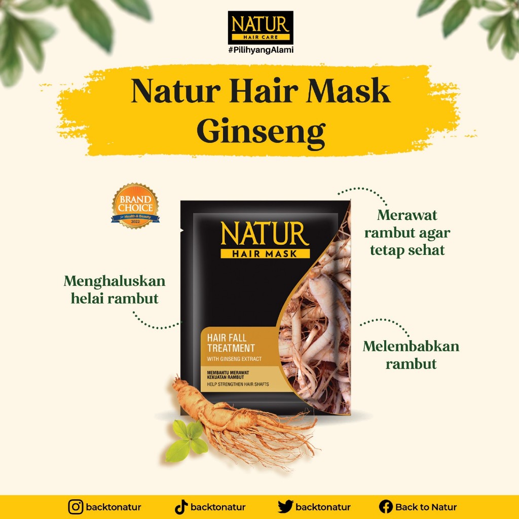 Jual Natur Hair Mask Nutritive Strength / Masker Rambut - Ginseng ...
