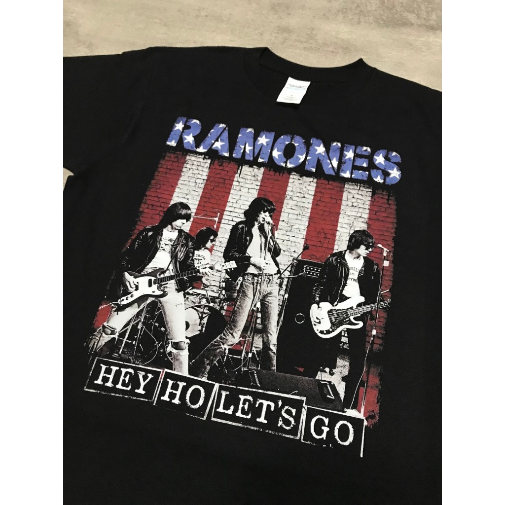 Jual Kaos Band Rock Ramones Hey Ho Lets Go - RAM19 BK | Shopee Indonesia