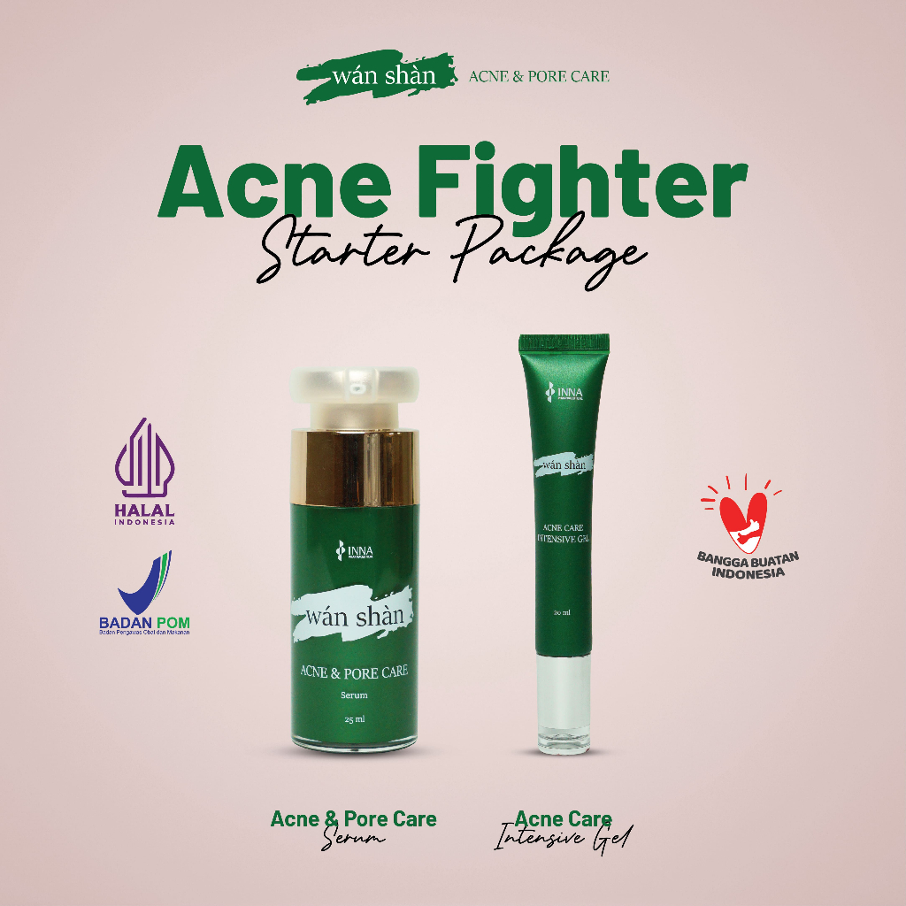 Jual Wan Shan Acne Fighter Starter Package (Serum & Intensive Gel Acne ...