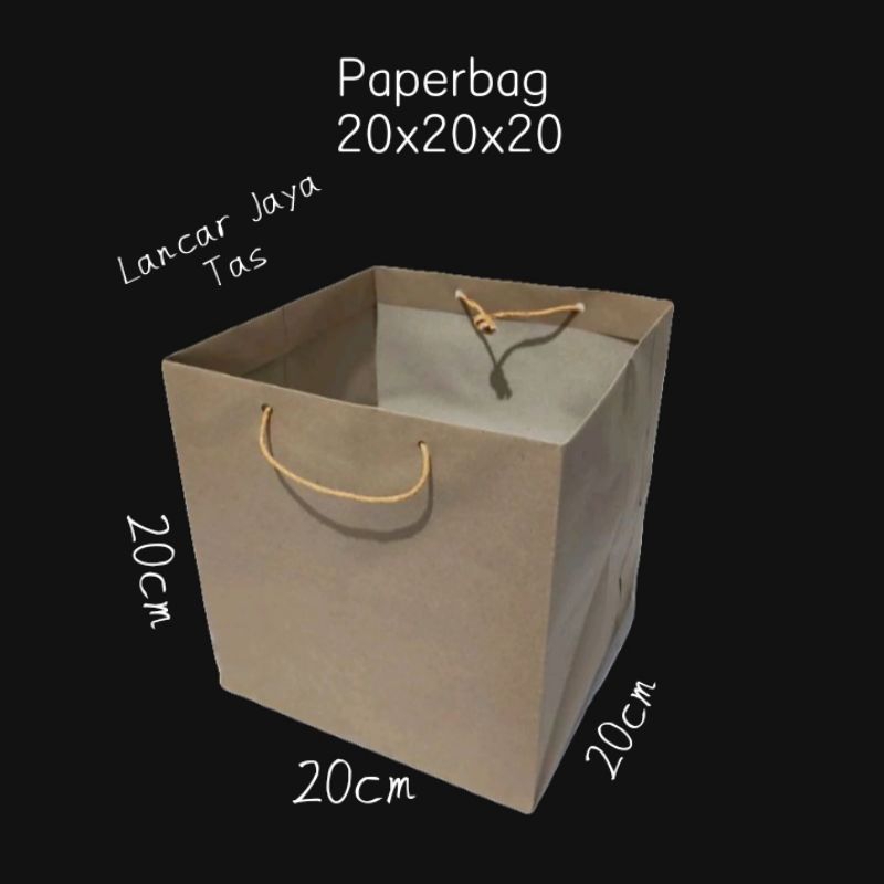 Jual Paperbag 20x20x20 | Tali Kertas | Shopee Indonesia