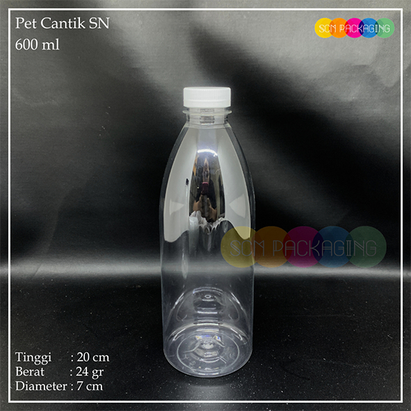 Jual botol plastik Pet Cantik 600ml 600 ML SN ECO kemasan minuman kopi ...