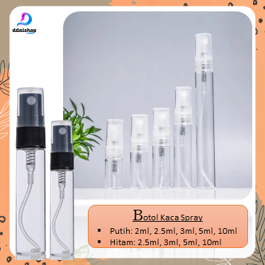 Jual Botol Parfum Refil Mini Travel Size Decant Parfume Bottle Kaca Spray Sampel 2ml 2,5ml 3ml ...